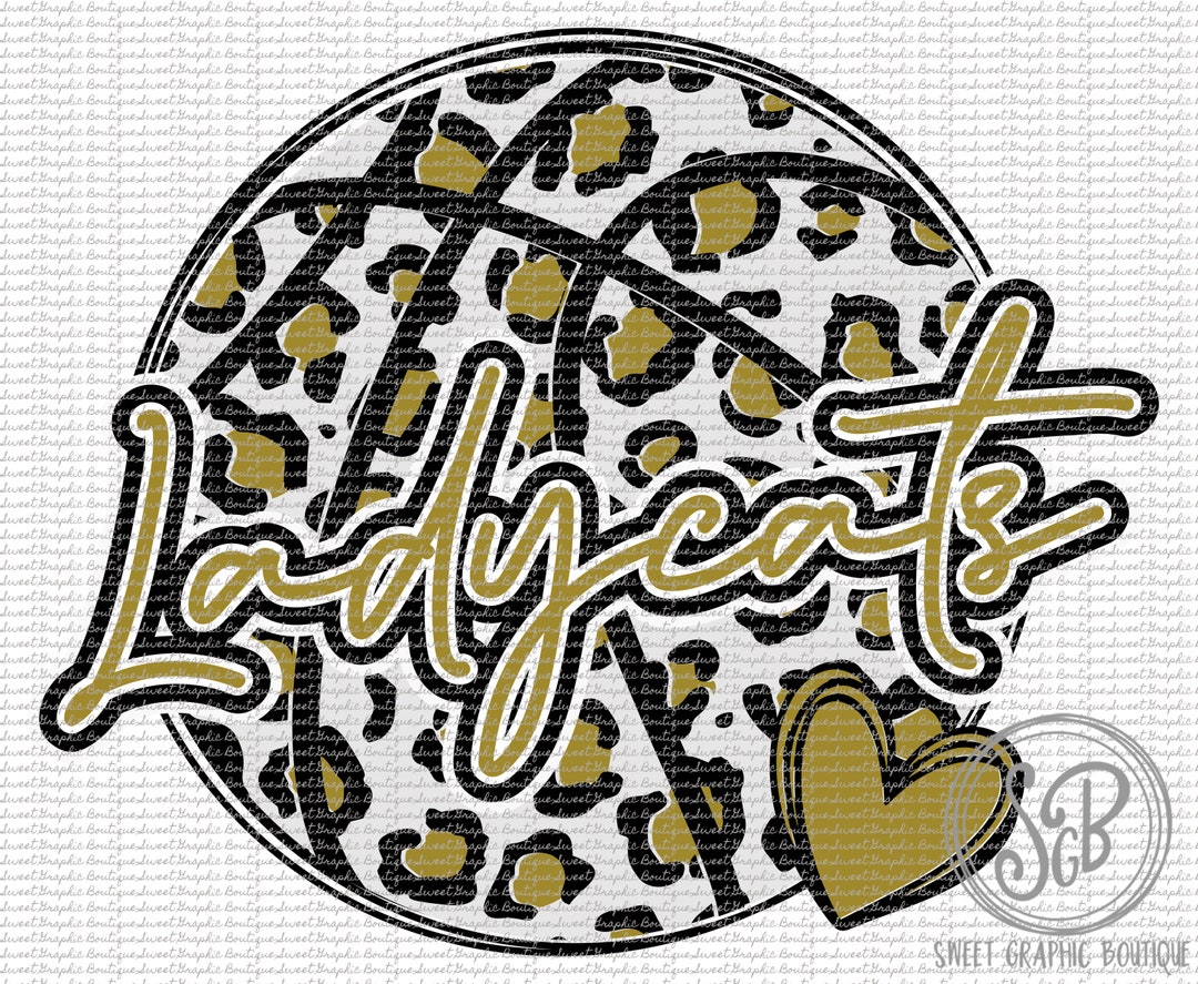 Ladycats Gold Leopard Basketball PNG, Basketball PNG, Leopard Cheetah ...