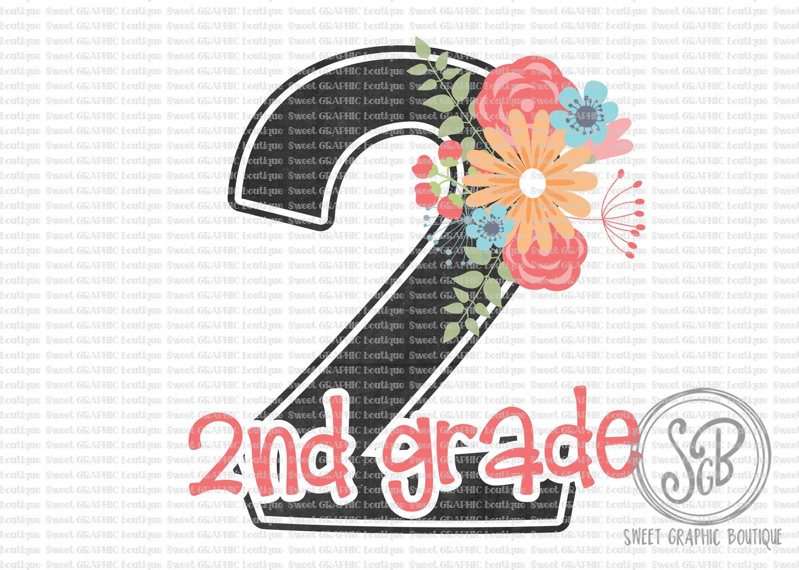 2nd Second Grade Printable Sublimation Design Teacher | Etsy