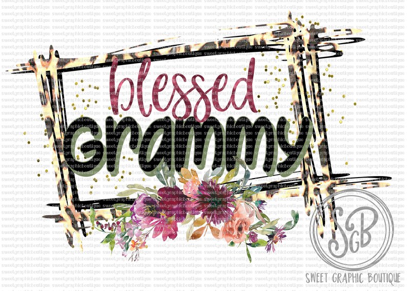 Blessed Grammy Sublimation Design Grandmother Leopard Print - Etsy