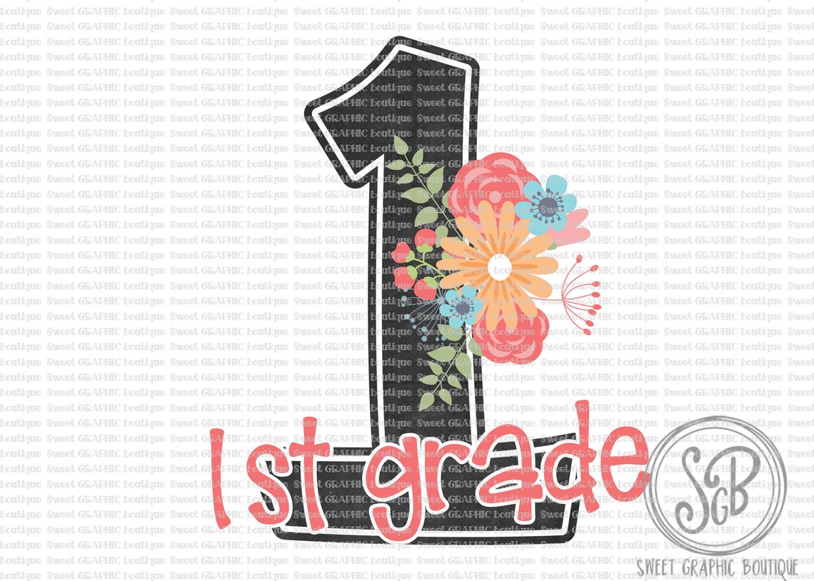 1st First Grade Printable Sublimation Design Teacher | Etsy