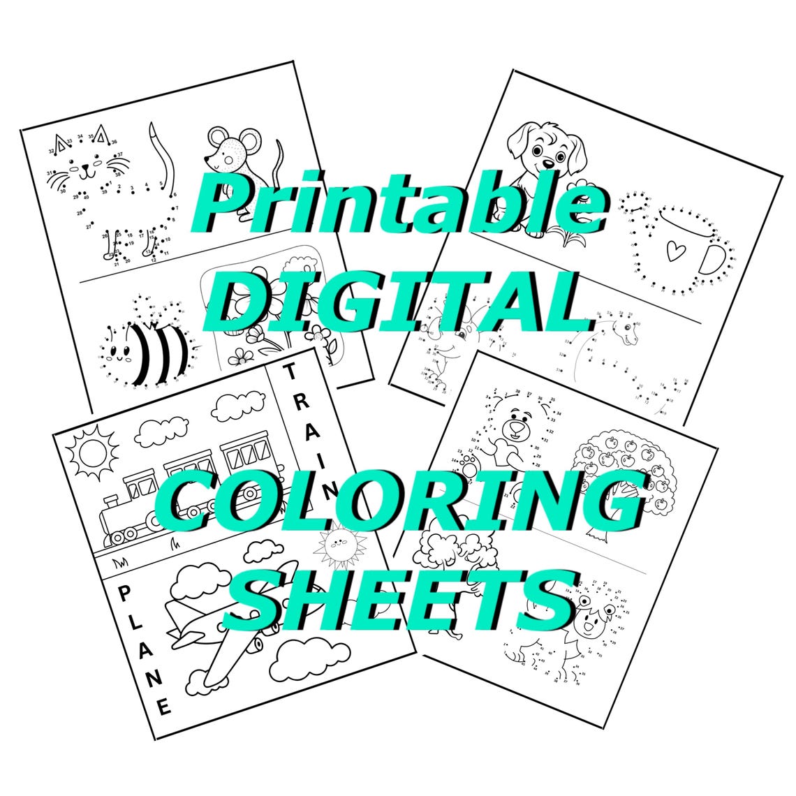 Printable Connecting the Dots Coloring Sheets for Children, Easy ...
