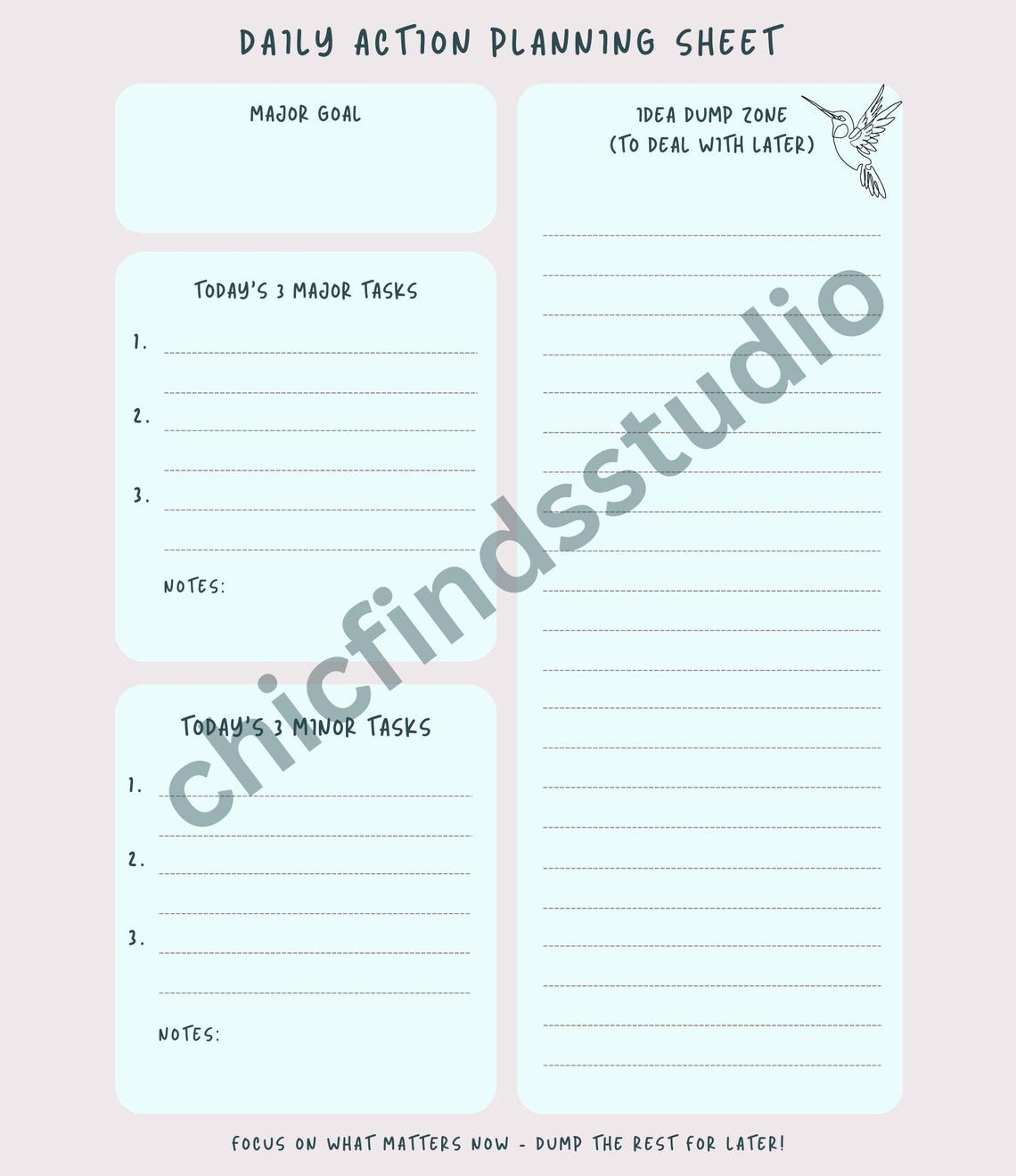 Printable Daily Productive Goals Sheet, Daily Task Management, A4 Sheet ...