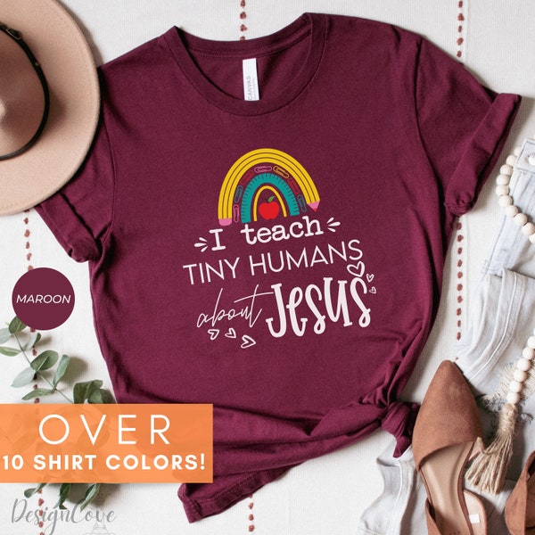 I Teach Tiny Human About Jesus Shirt - Etsy