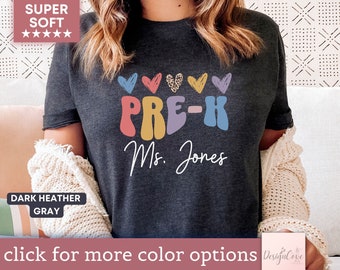 Pre-k Shirts,school Shirt,back to School,custom Name Pre K,preschool ...