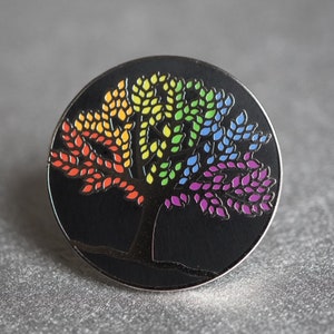 Tree Rainbow, LGBTQ Pride Flag Science Nature Pin - Etsy