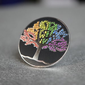 Tree Rainbow, LGBTQ Pride Flag Science Nature Pin - Etsy