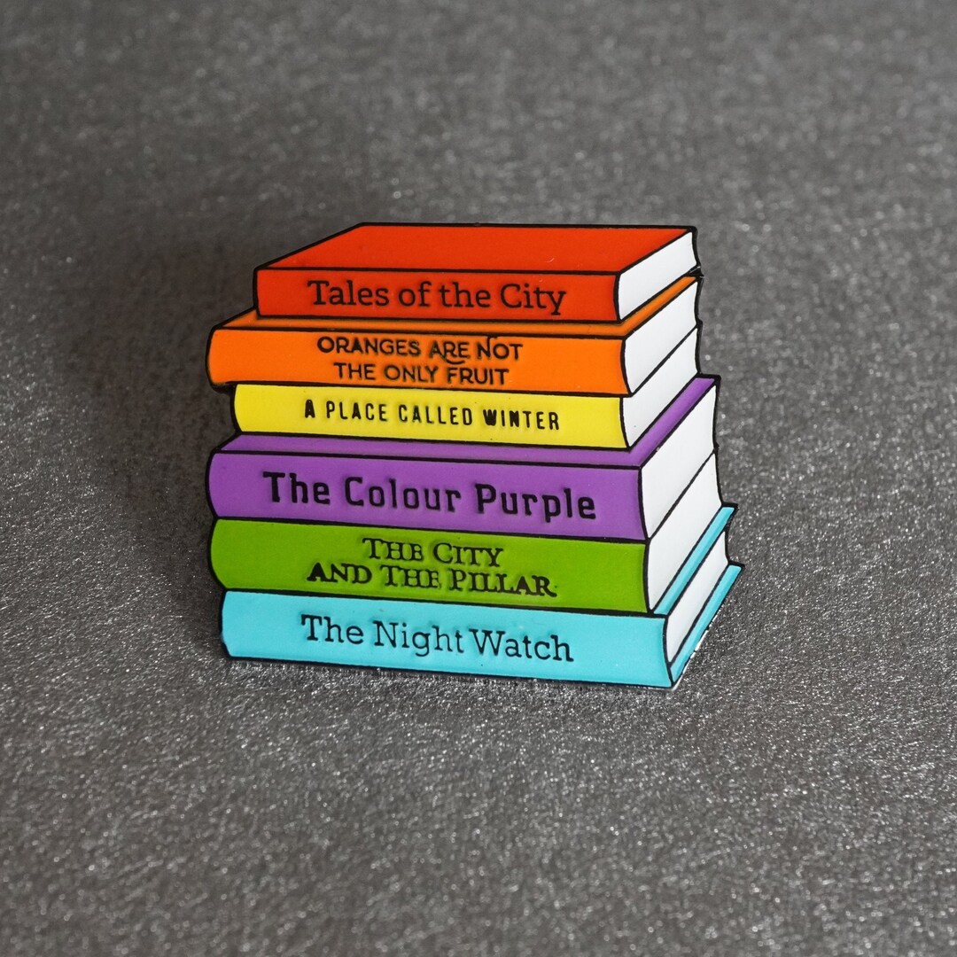 Queer Library, Rainbow Stack of LGBTQ Fiction - Etsy