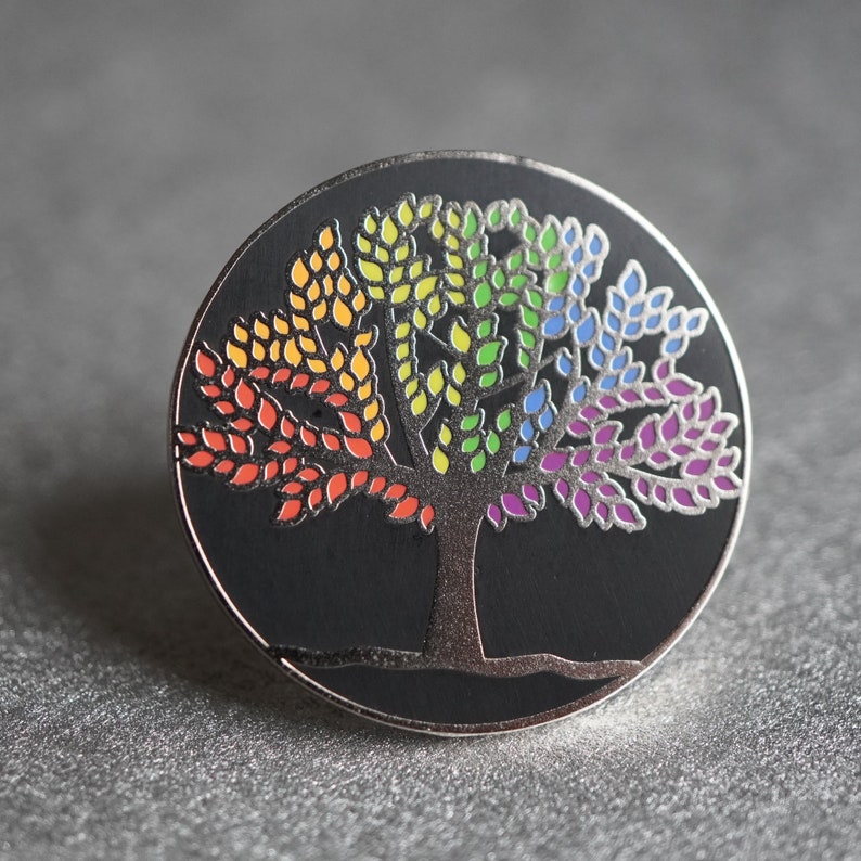 Tree Rainbow LGBTQ Pride Flag Science Nature Pin - Etsy