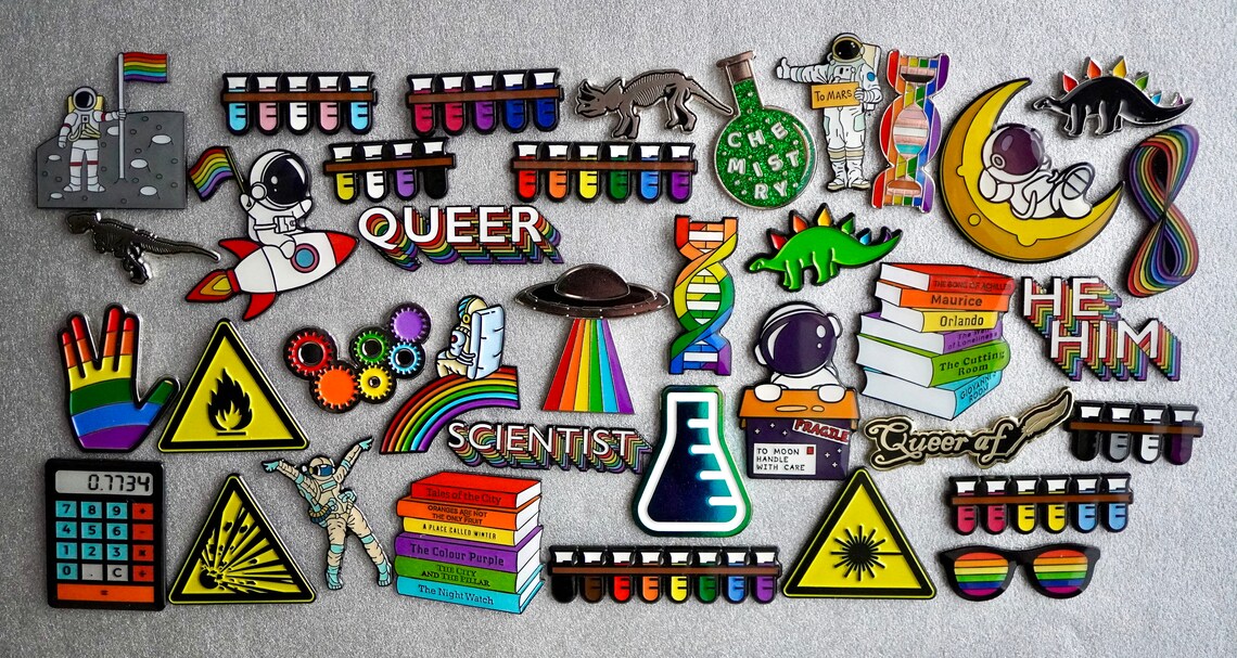 Astronaut Pride Spaceship LGBT Pride Flag in Space Enamel Pin | Etsy UK