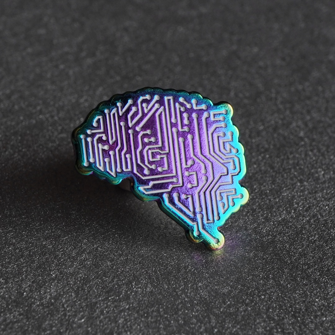 Artificial Intelligence, Brain Pin Badge - Etsy