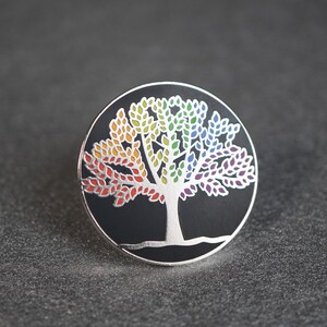 Tree Rainbow, LGBTQ Pride Flag Science Nature Pin - Etsy
