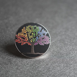Tree Rainbow, LGBTQ Pride Flag Science Nature Pin - Etsy