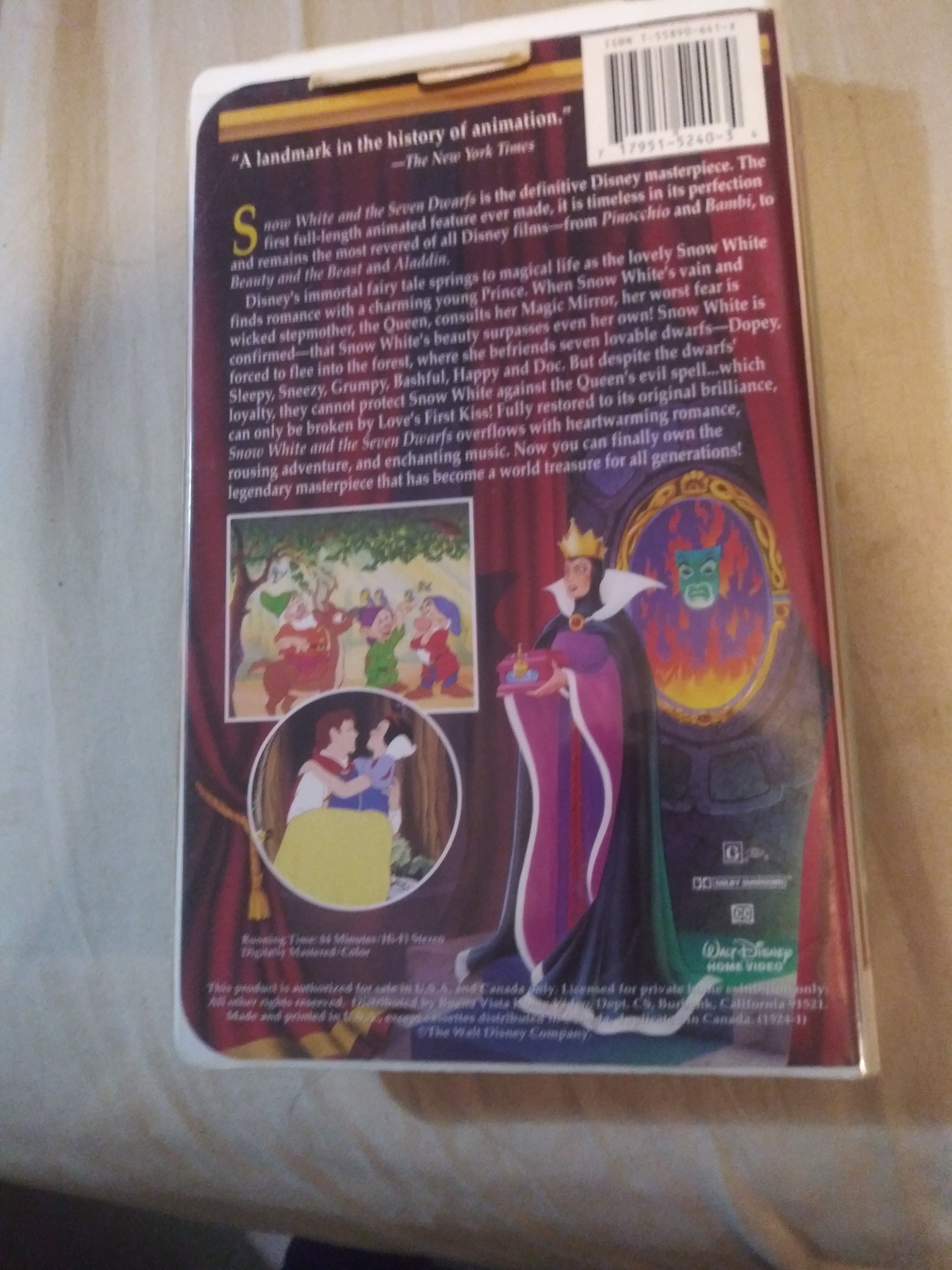 Snow White and the Seven Dwarfs VHS, 1994 - Etsy