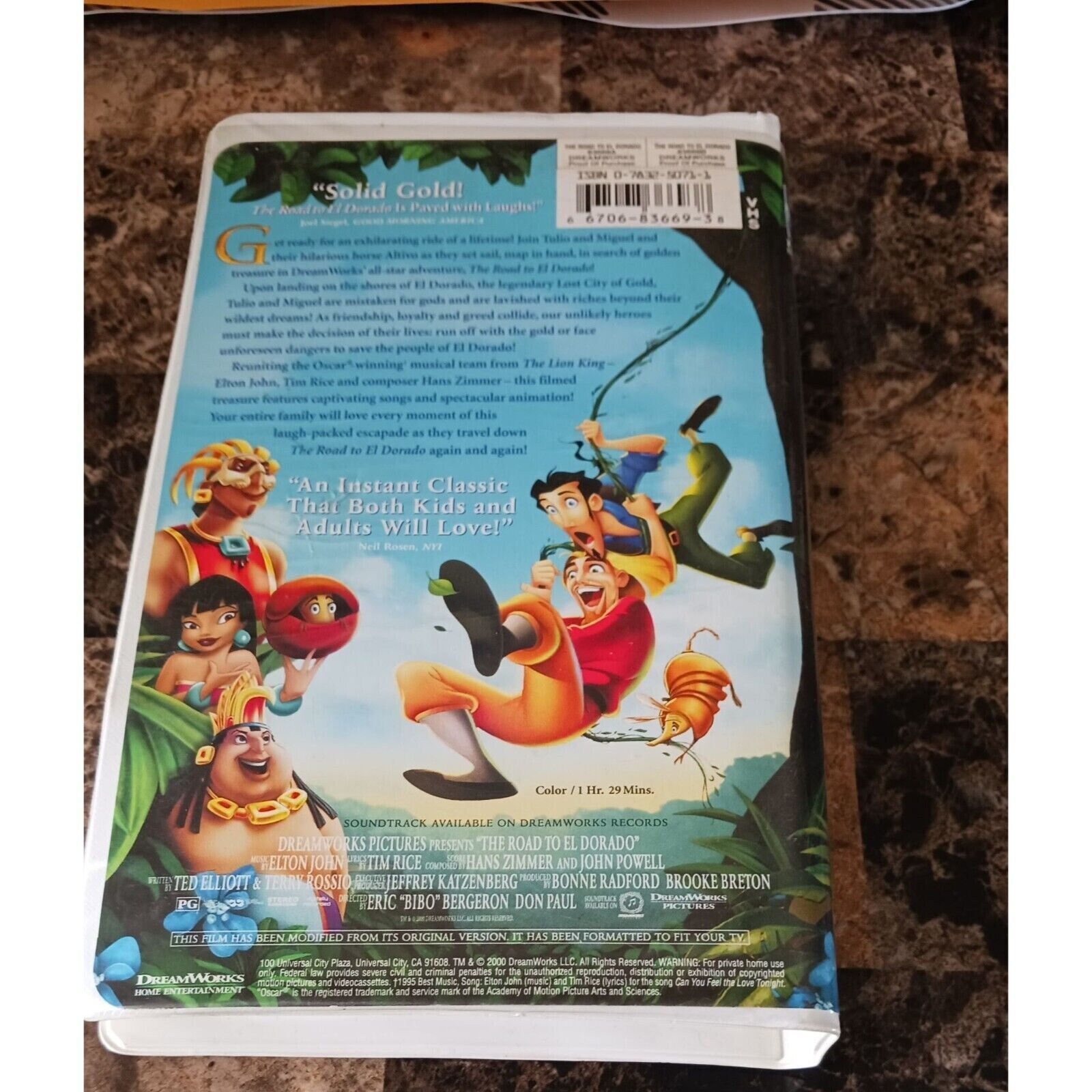The Road to El Dorado VHS 2000 Clam Shell - Etsy