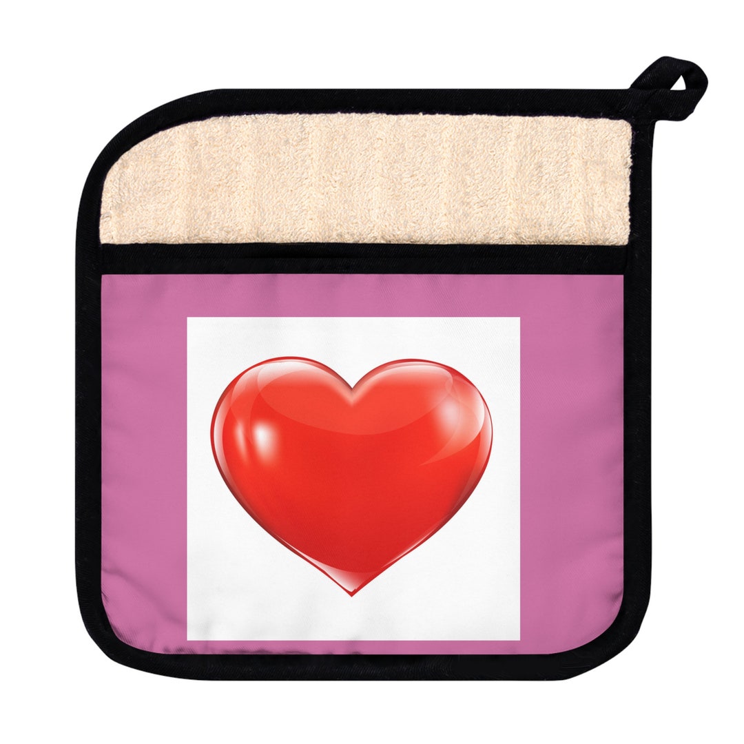 Heart Pot Holder With Pocket - Etsy