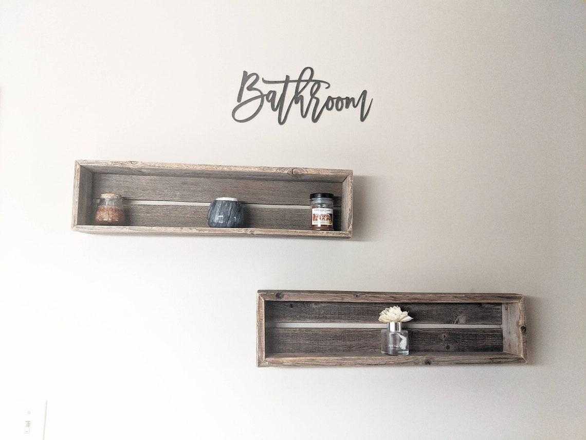 Reclaimed Wood Shadow Box Shelf With Wood Backing Floating - Etsy