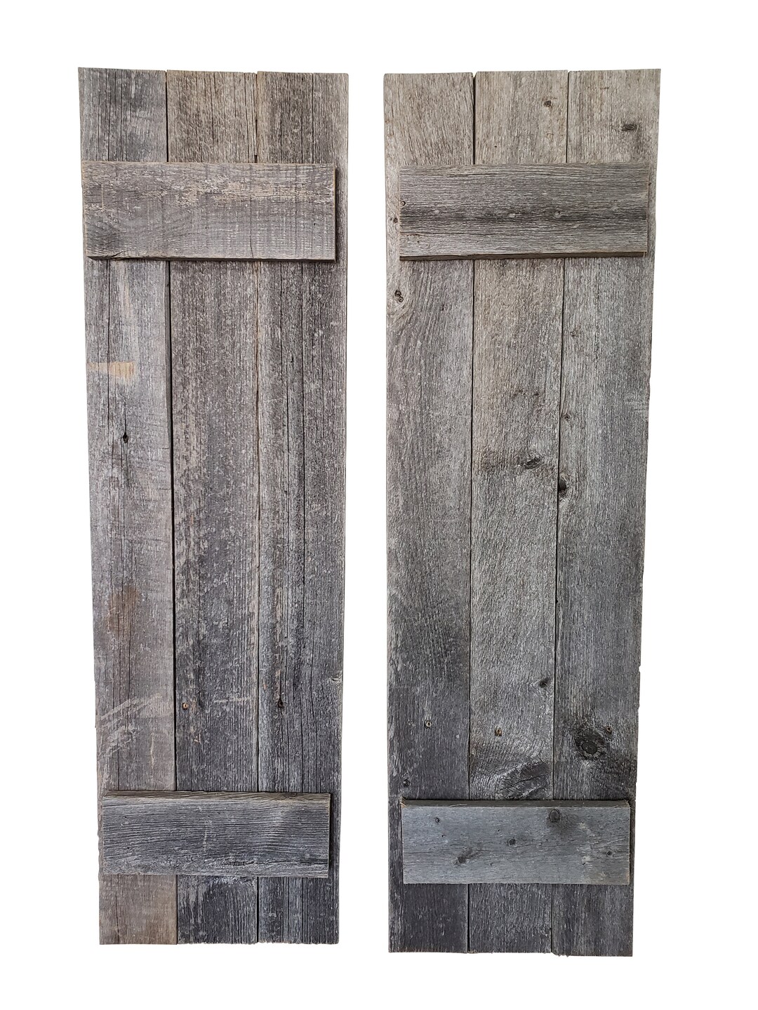 Reclaimed Wood Shutters – Rustic Farmhouse Barnwood Decor, Set of 2 - Etsy