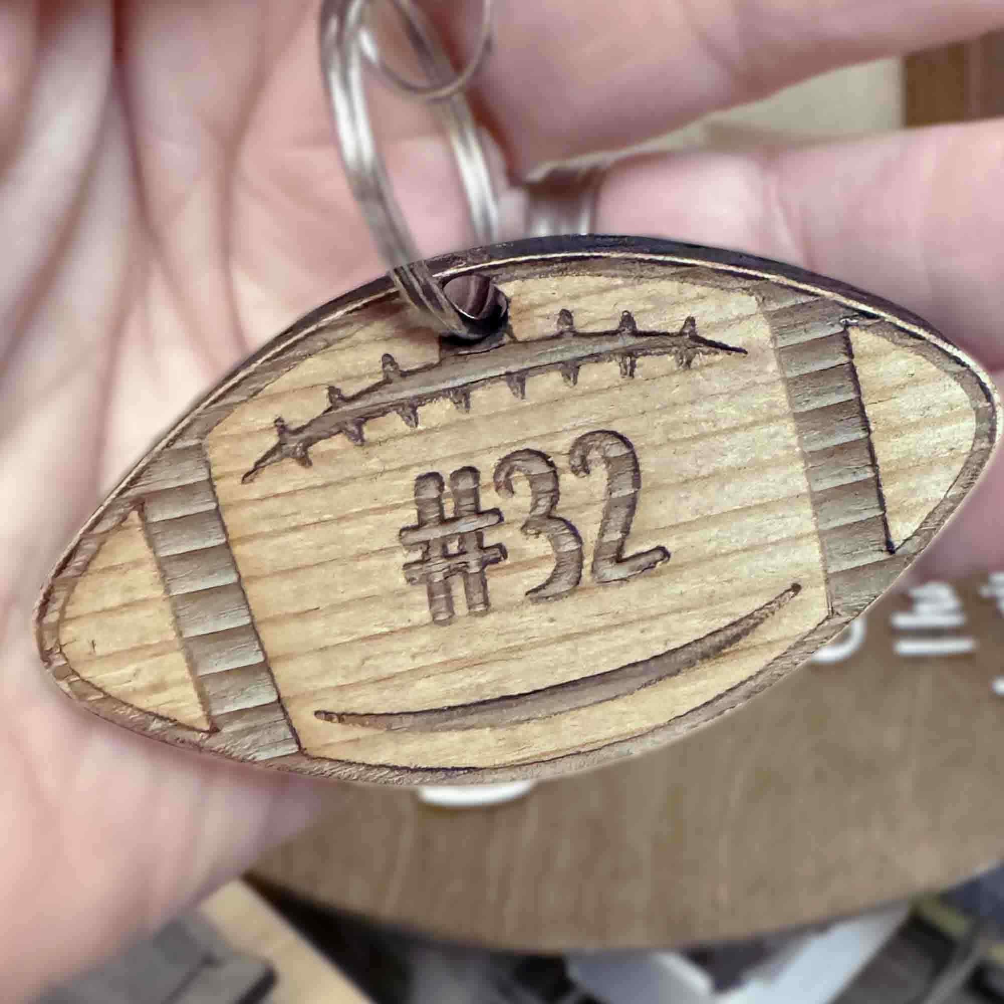 Personalized Sports Keychain Made From Reclaimed Wood - Gift Idea - Etsy