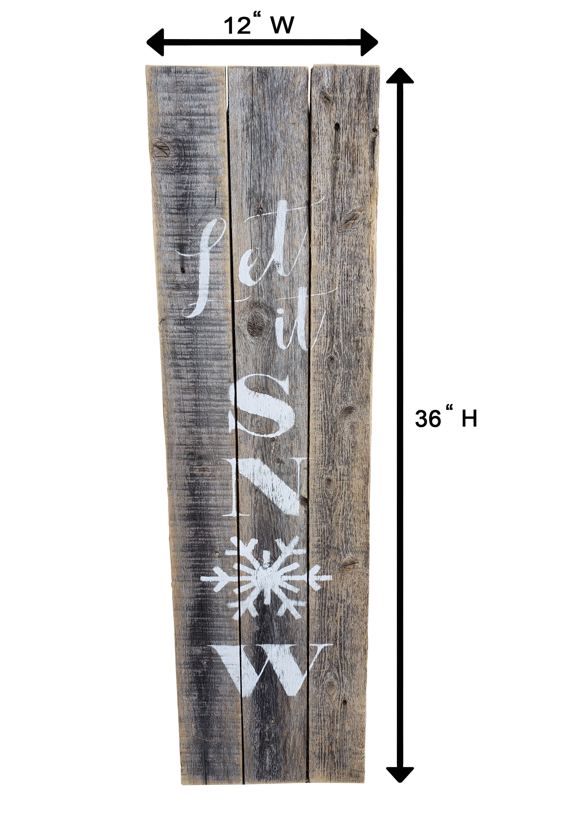 Let it Snow Rustic Reclaimed Wood Sign Christmas Holiday | Etsy