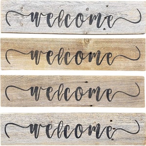 Reclaimed Wood "welcome" Sign, Rustic Farmhouse Decor (24 Inch) - Etsy