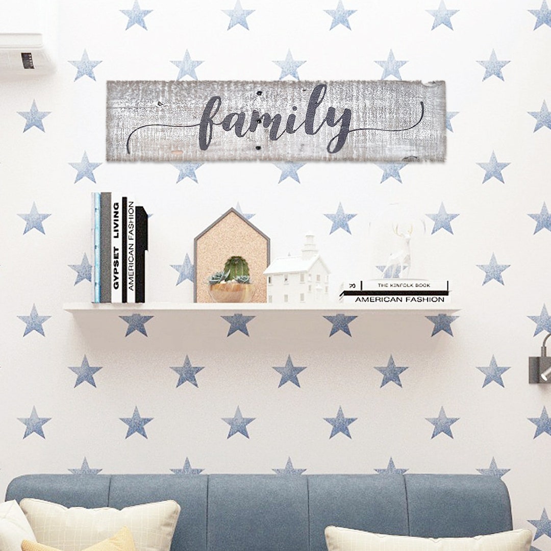 Rustic Family Farmhouse Decor Sign- 100% Reclaimed Wood - Weathered ...