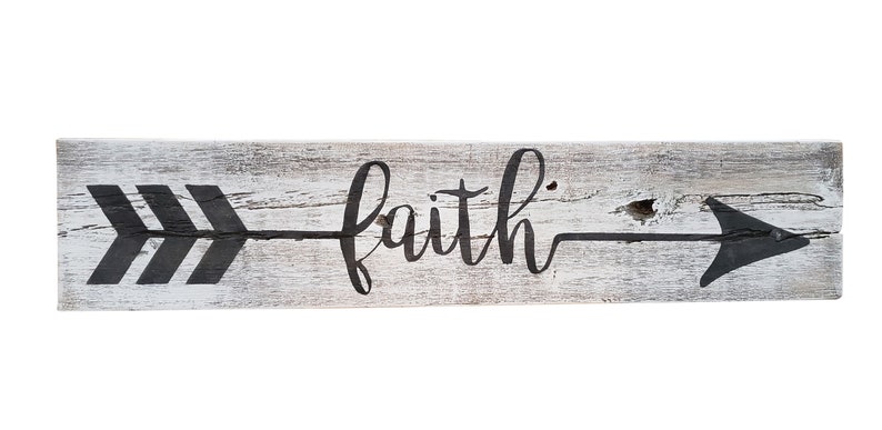 Faith Sign Rustic Reclaimed Wood Farmhouse Style Fixer Upper - Etsy