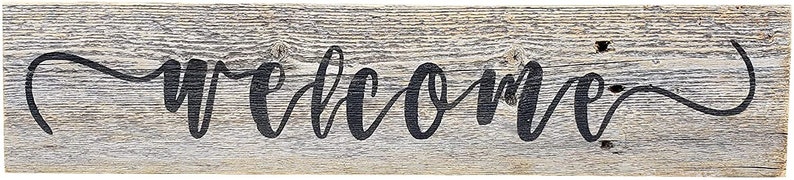 Reclaimed Wood "welcome" Sign, Rustic Farmhouse Decor (24 Inch) - Etsy