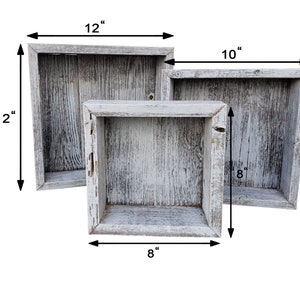 Reclaimed Wood Shadow Box Frames- Rustic Farmhouse Barnwood Style ...