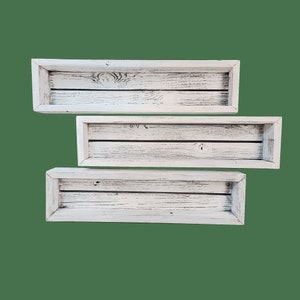 Reclaimed Wood Shadow Box With Wood Backing - Rustic Farmhouse Barnwood ...
