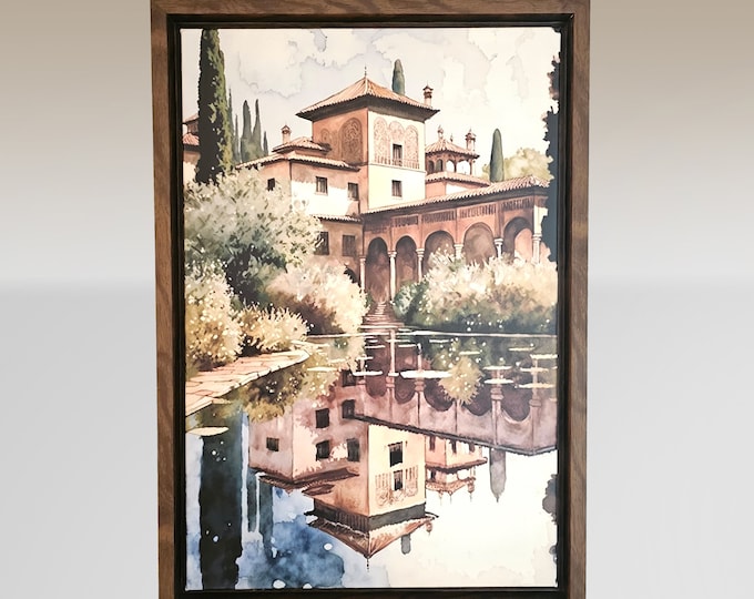 Alhambra Tile Print Andalusian Islamic Mural Wall Art Muslim ...