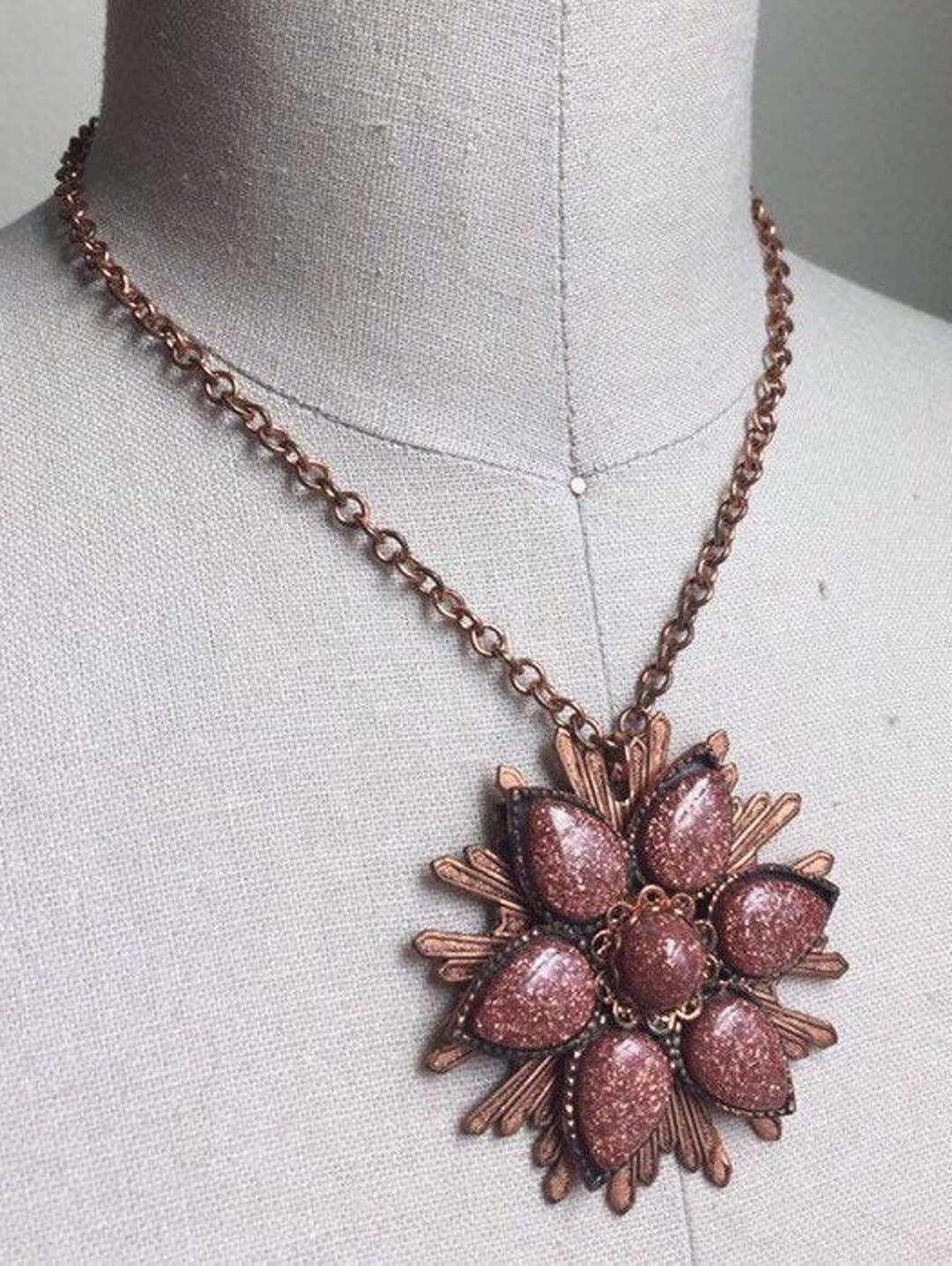 Art Deco Inspired Necklace. Vintage Style. Gifts Under 20. Costume ...