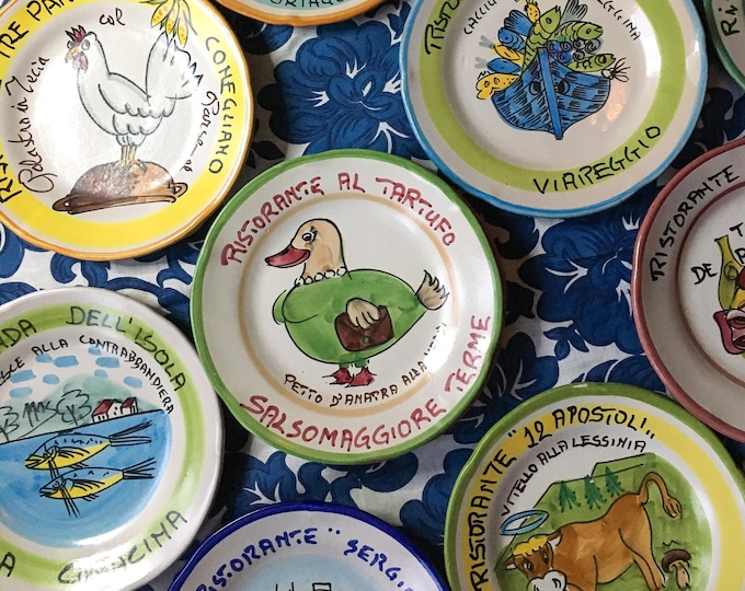 Italian Vintage Buon Ricordo Plates, Updated 24.01.25 Vintage Italian ...