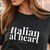 Italian at Heart T-shirt Italy Shirt, Italy Tee, Italy Lovers, Italy ...