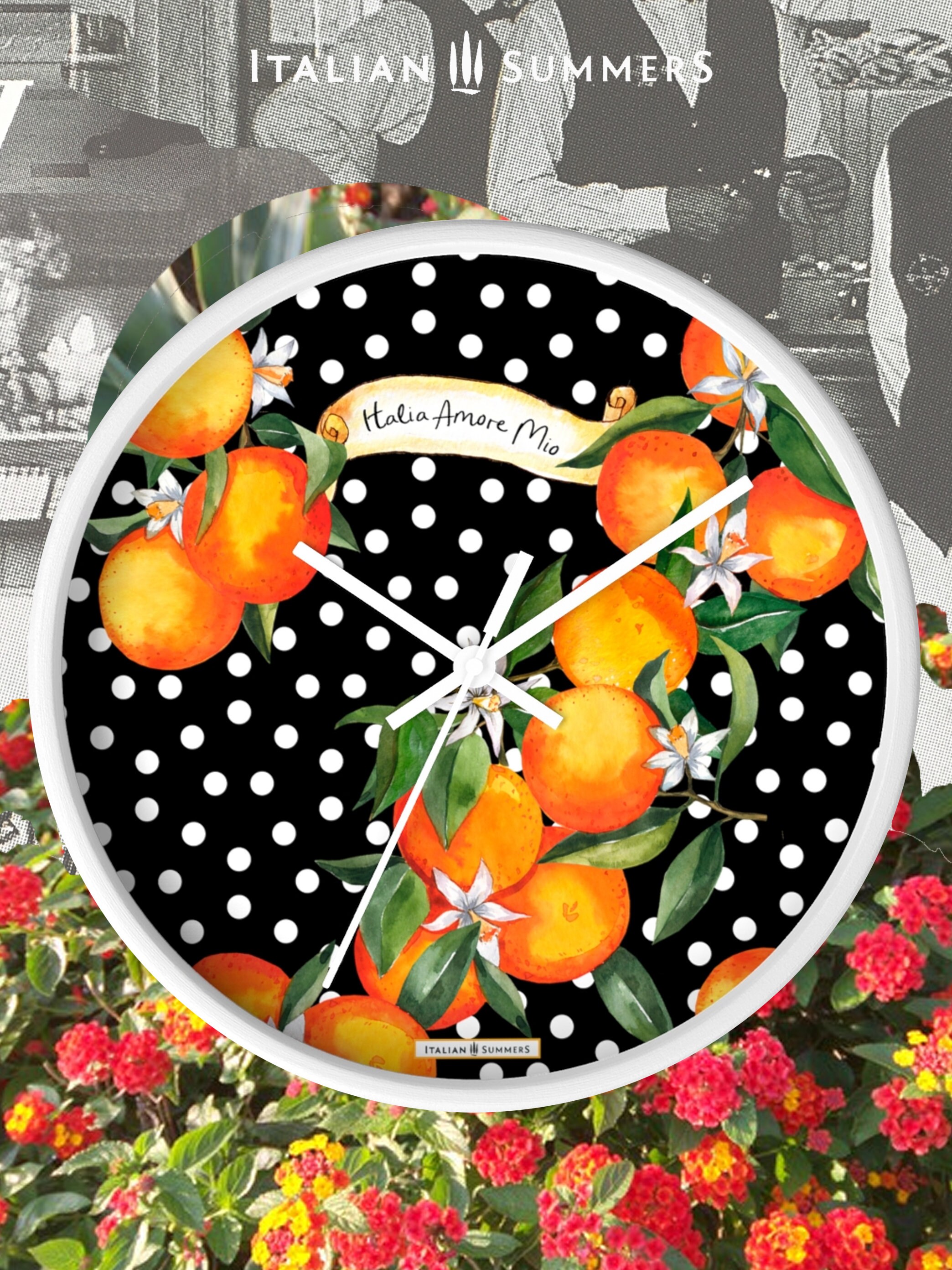 Wall Clock SICILIAN GARDEN Italian Wall Clock Sicily - Etsy