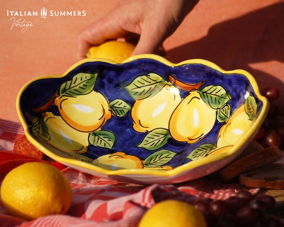 Vintage Amalfi Italian Ceramic Lemon Platter Positano Serving - Etsy