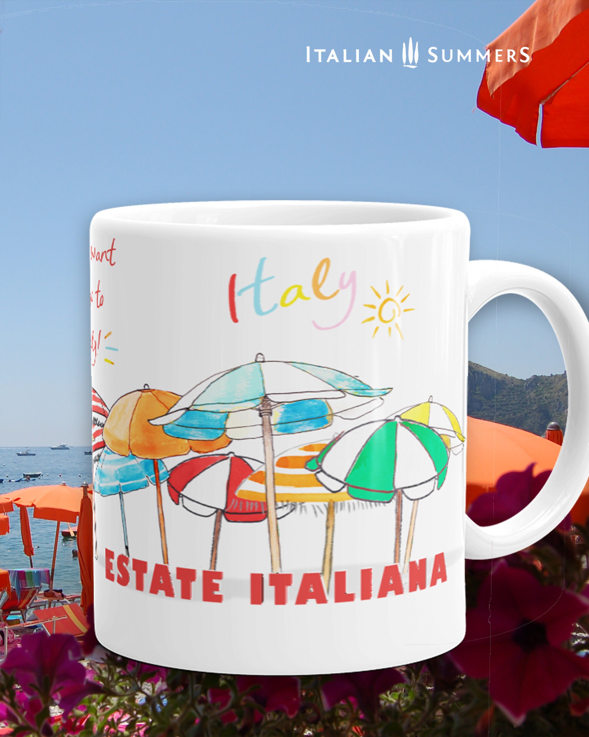 Mug I just want to go to Italy Italy mug Italy beach Italy | Etsy