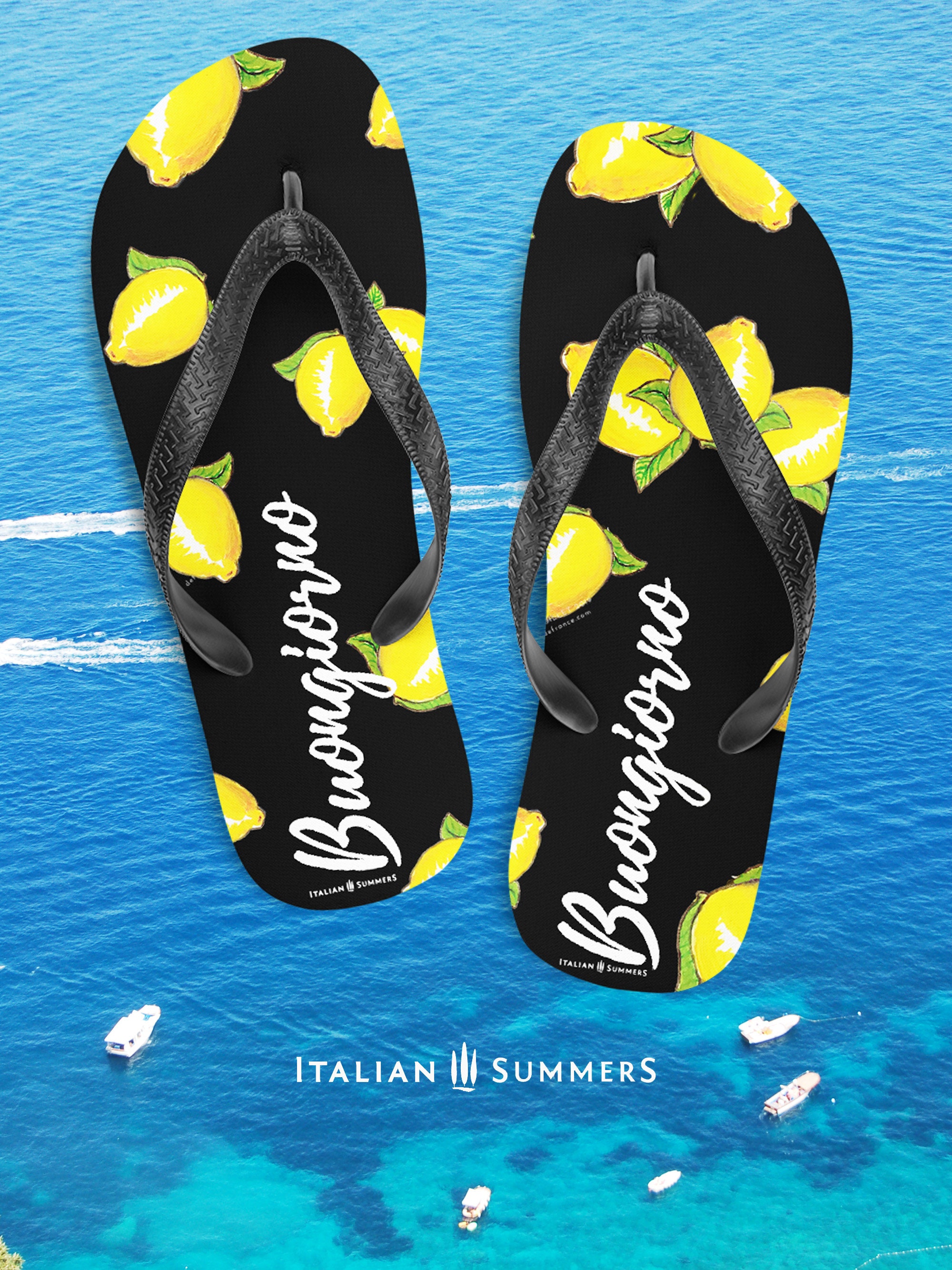 Flip Flops Buongiorno Limoni Lemon Flip Flops Buongiorno - Etsy