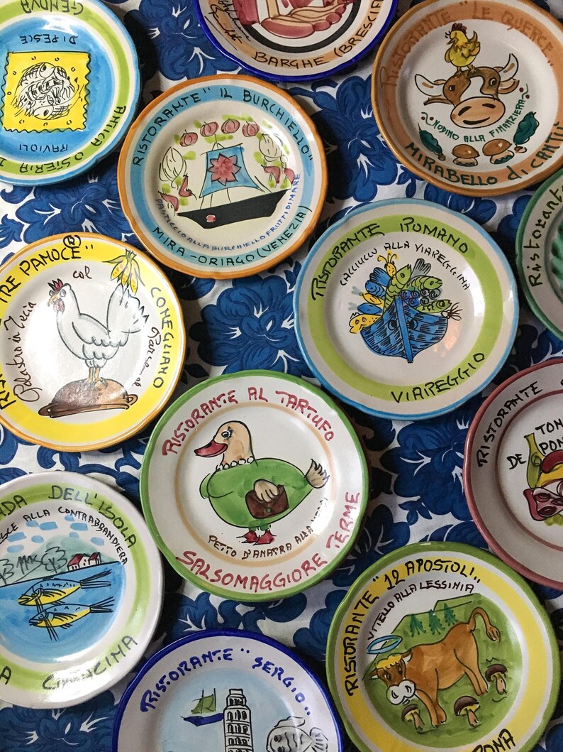 Italian Vintage Buon Ricordo Plates, Updated 24.01.25 Vintage Italian ...