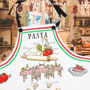 Apron LA PASTA Italian kitchen Italian food Italy lovers | Etsy