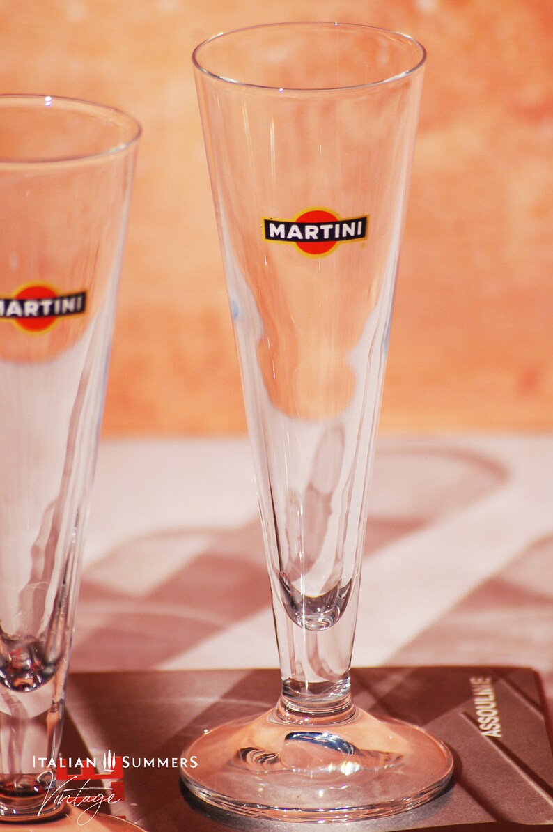 Vintage Martini Champagne Flutes Set of Four: 1960s Italian Barware ...