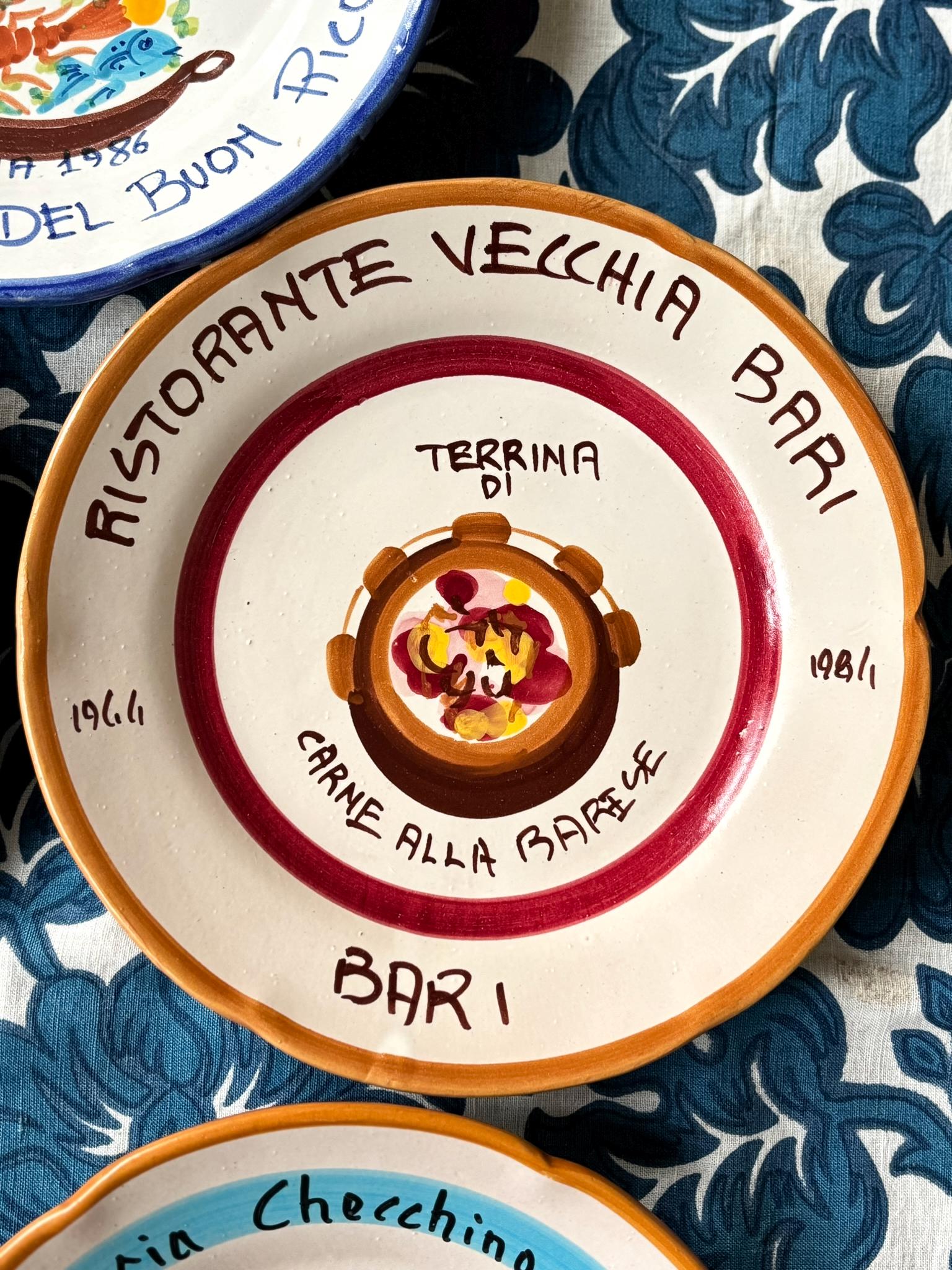Vintage Italian Restaurant Plate – Hand-painted Ceramic From Vietri Sul ...