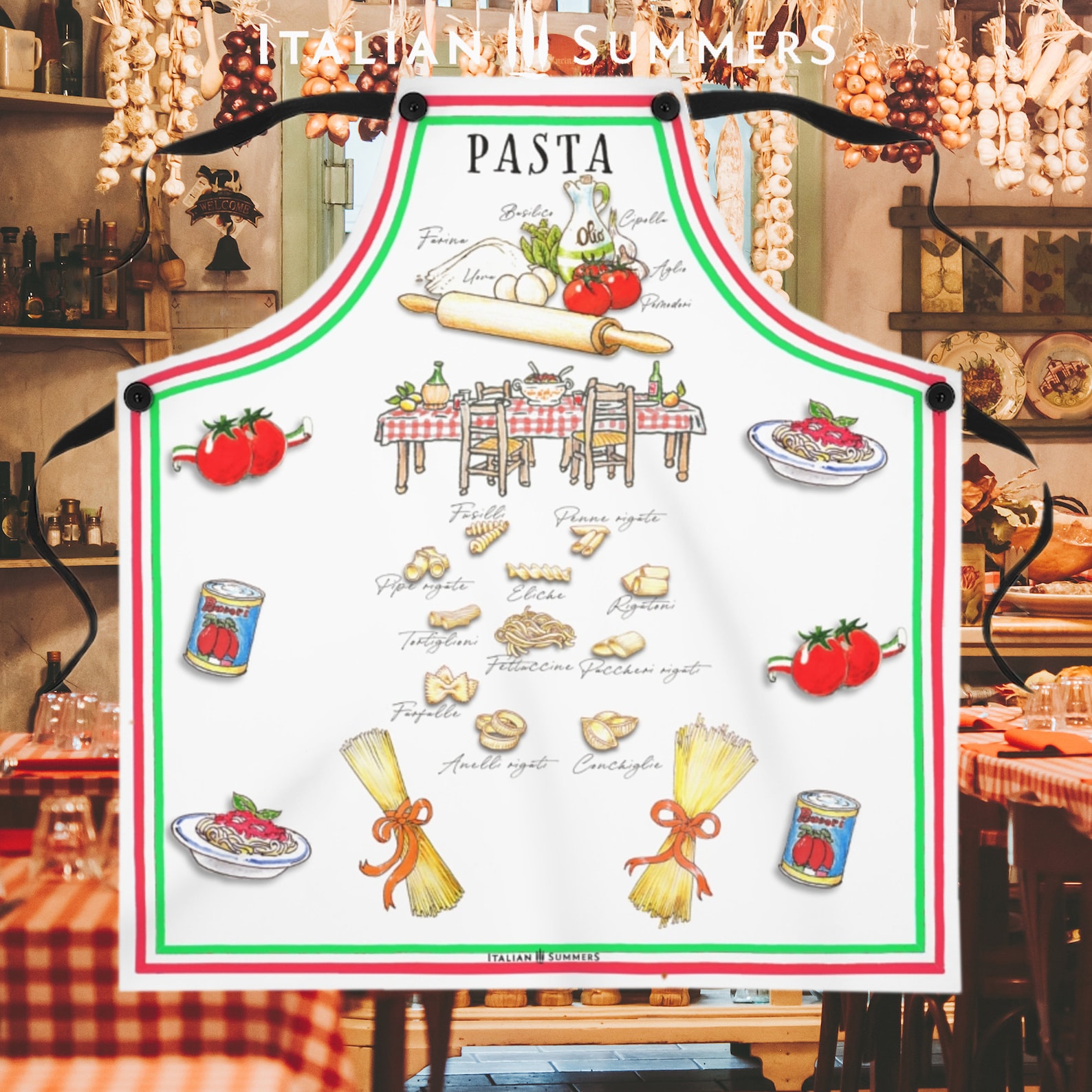 Apron LA PASTA Italian kitchen Italian food Italy lovers | Etsy
