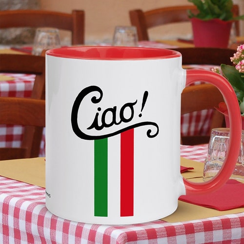 Mug Ciao Italia Italy Mug Italian Flag Ciao Mug Italy - Etsy