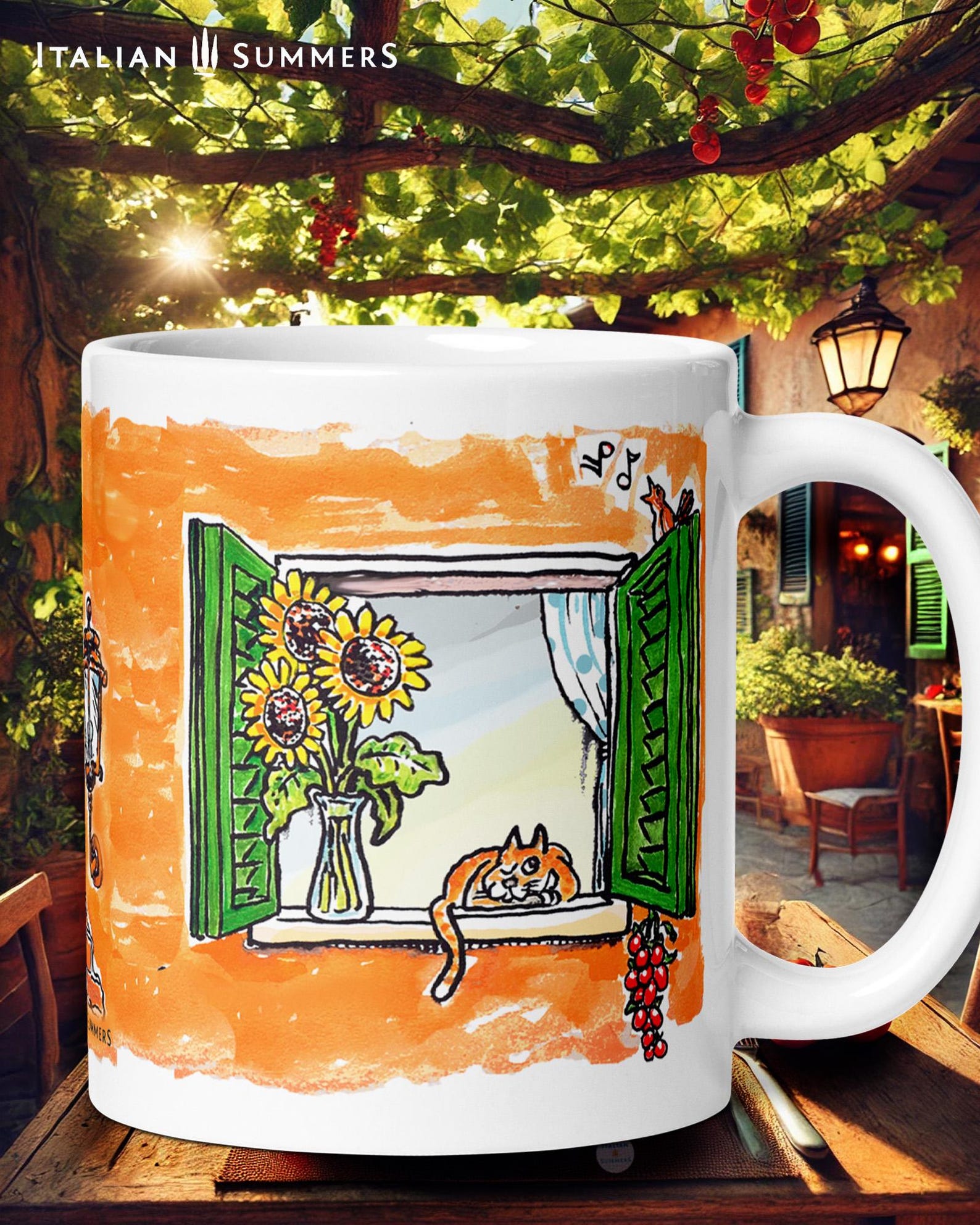 Italian Window Shutters Mug: Hand-drawn Italy Souvenir Coffee Cup - Etsy