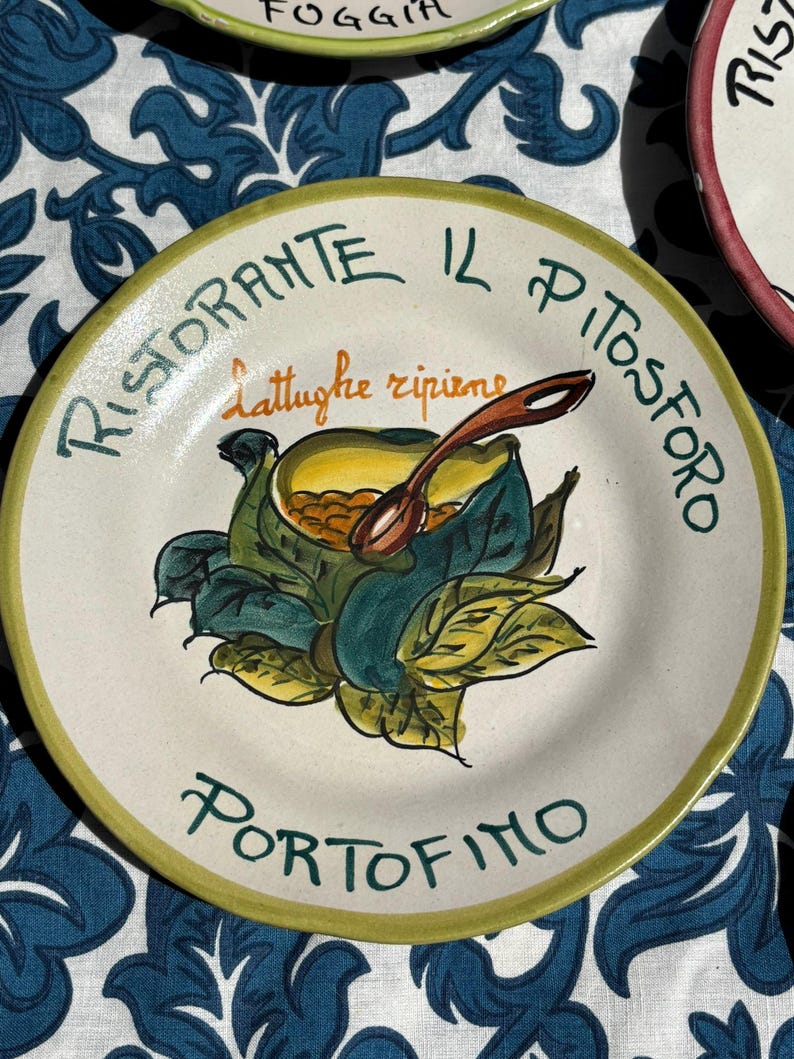 Vintage Buon Ricordo Plate: Hand-painted Italian Ceramic Wall Decor - Etsy