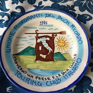 Italian Vintage Buon Ricordo Plates, Updated 24.01.25 Vintage Italian ...