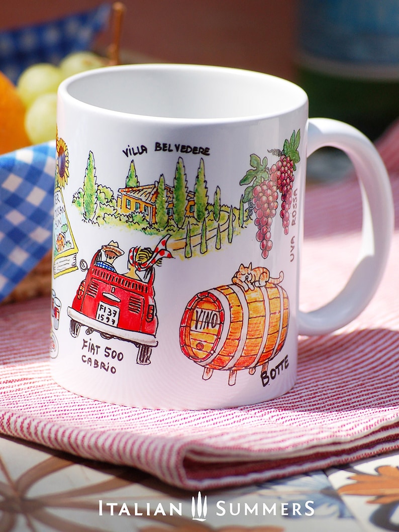 Mug Saluti Da Toscana Tuscany Mug Italy Mug Tuscany Tuscan - Etsy