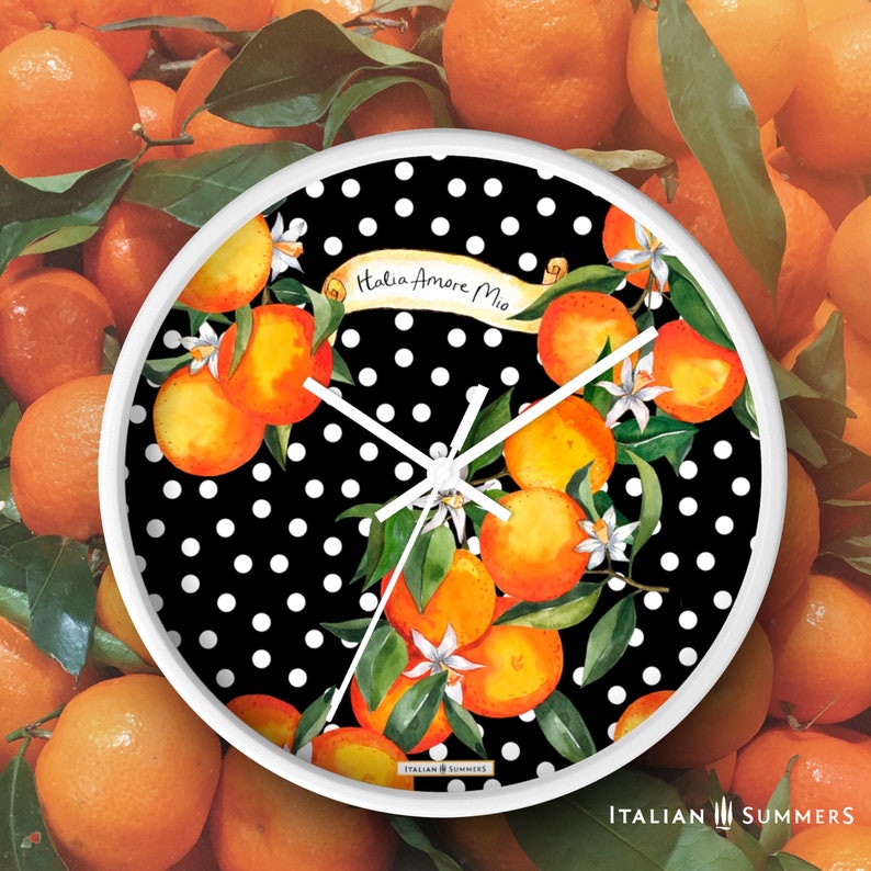 Wall Clock SICILIAN GARDEN Italian Wall Clock Sicily - Etsy