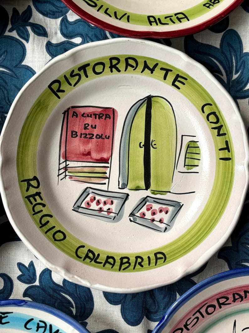 Vintage Italian Restaurant Plate – Hand-painted Ceramic From Vietri Sul ...