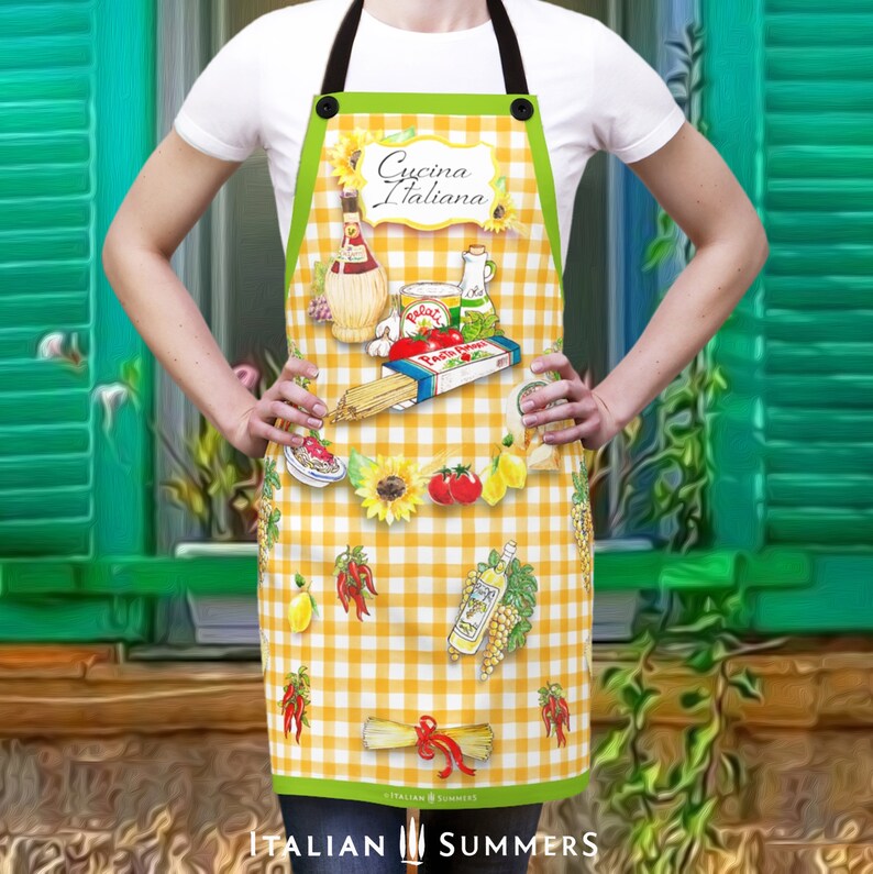 Apron CUCINA ITALIANA Italian apron Italian gift Italy | Etsy